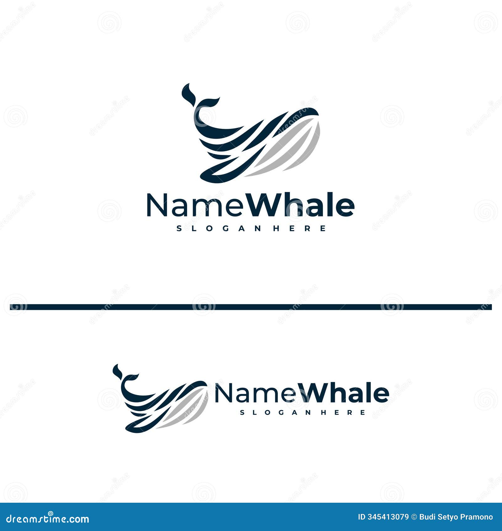 Oceanic Giant Whale Logo Vector Illustration. Whale Fish Logo Design ...