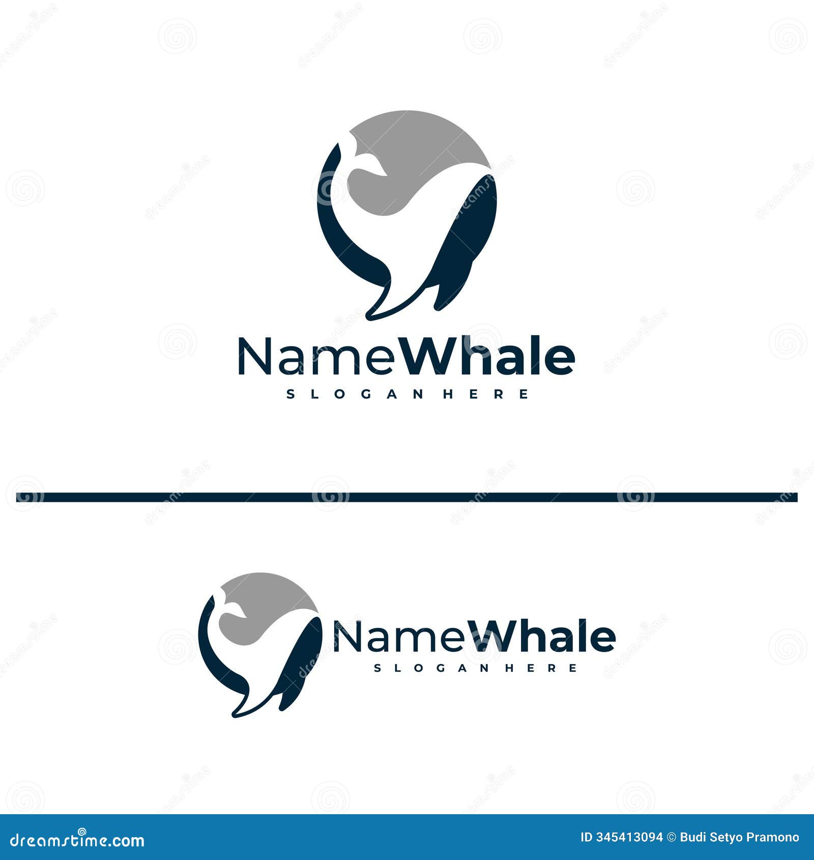 Oceanic Giant Whale Logo Vector Illustration. Whale Fish Logo Design ...