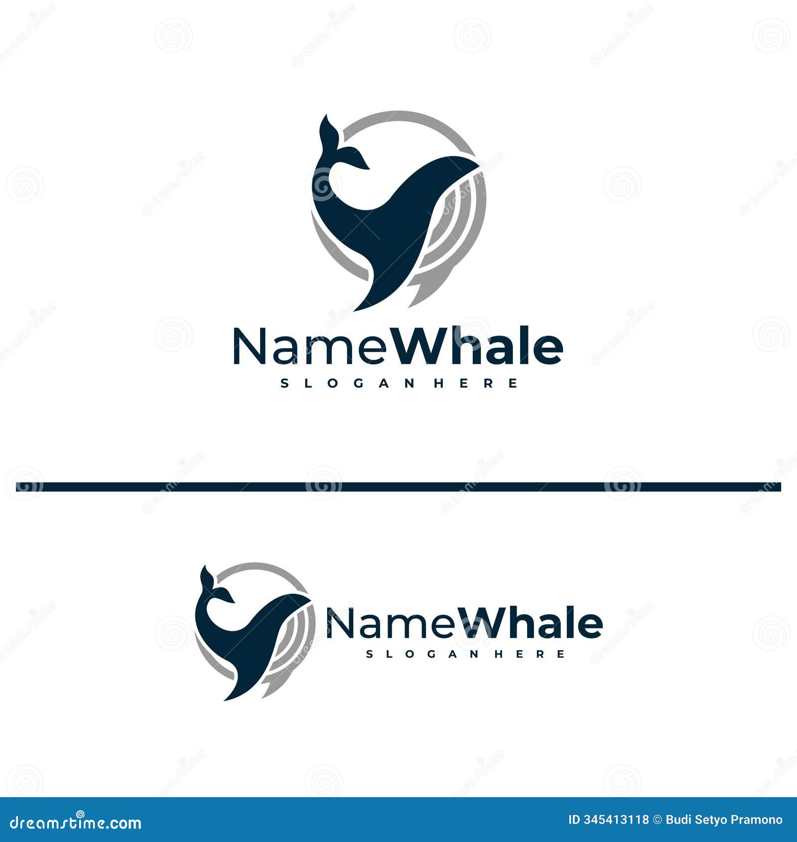 Oceanic Giant Whale Logo Vector Illustration. Whale Fish Logo Design ...