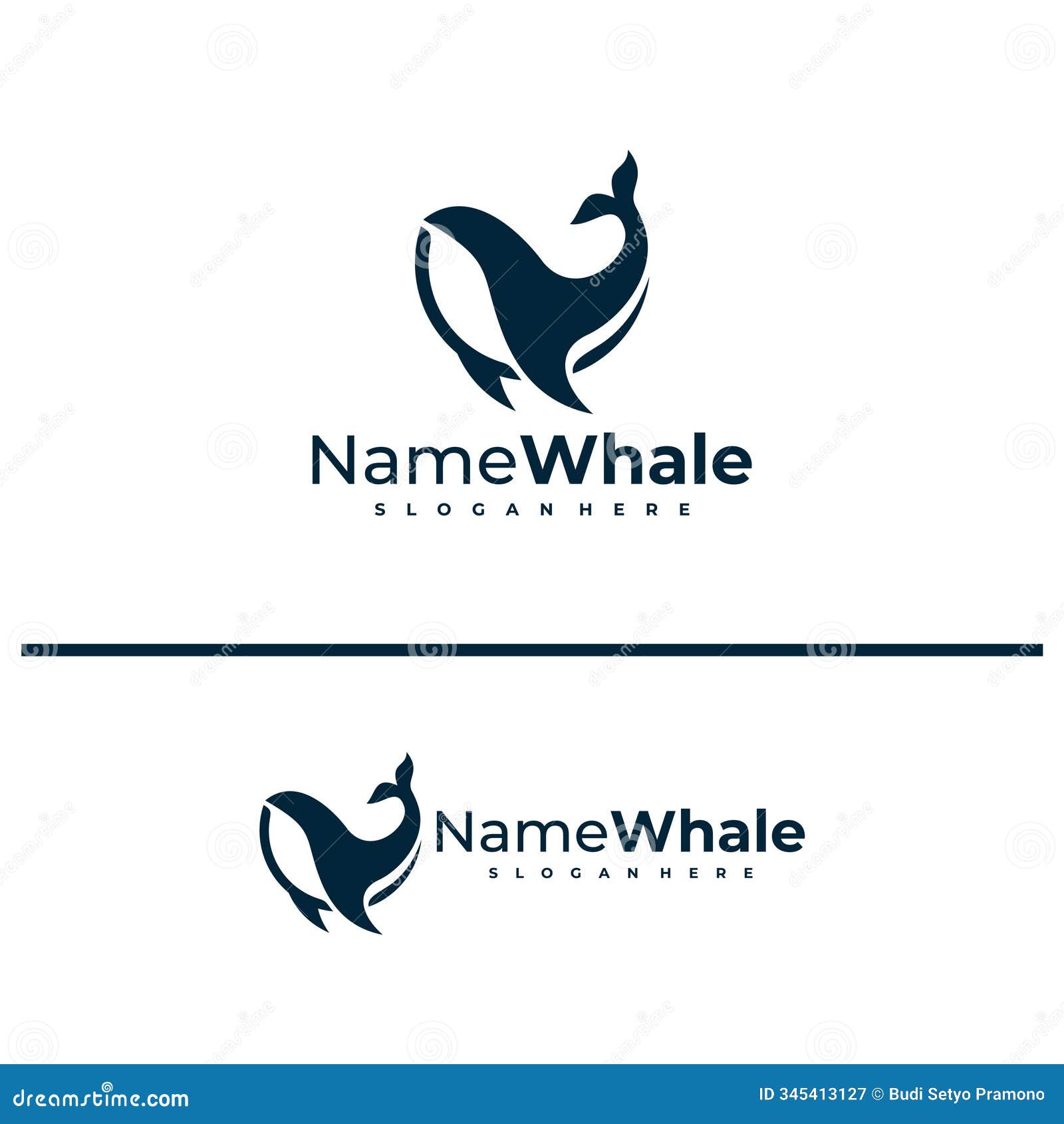 Oceanic Giant Whale Logo Vector Illustration. Whale Fish Logo Design ...