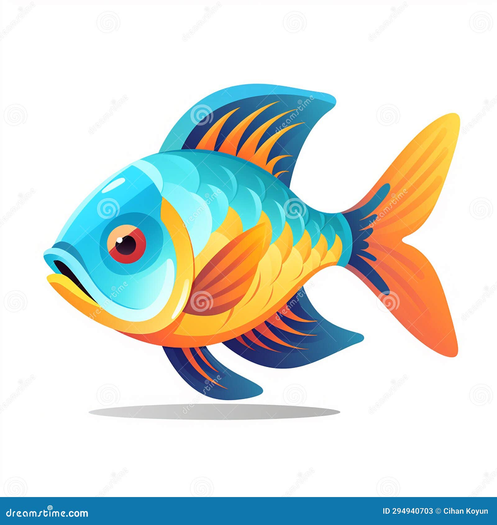 Oceanic Magic Fish Illustration Stock Illustration - Illustration of ...