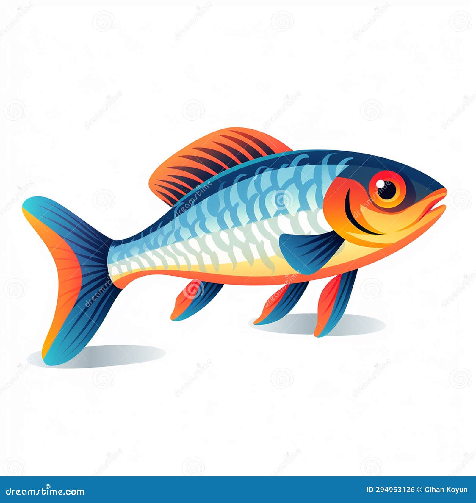 Oceanic Magic Fish Illustration Stock Illustration - Illustration of ...