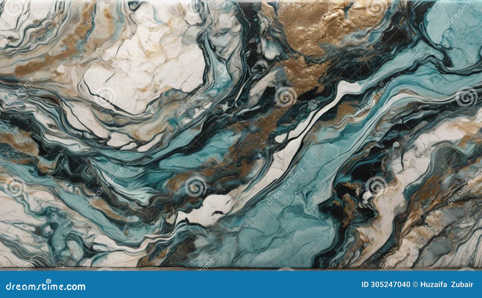 Oceanic Marble Symphony: an Exquisite Panoramic Banner Showcasing an ...