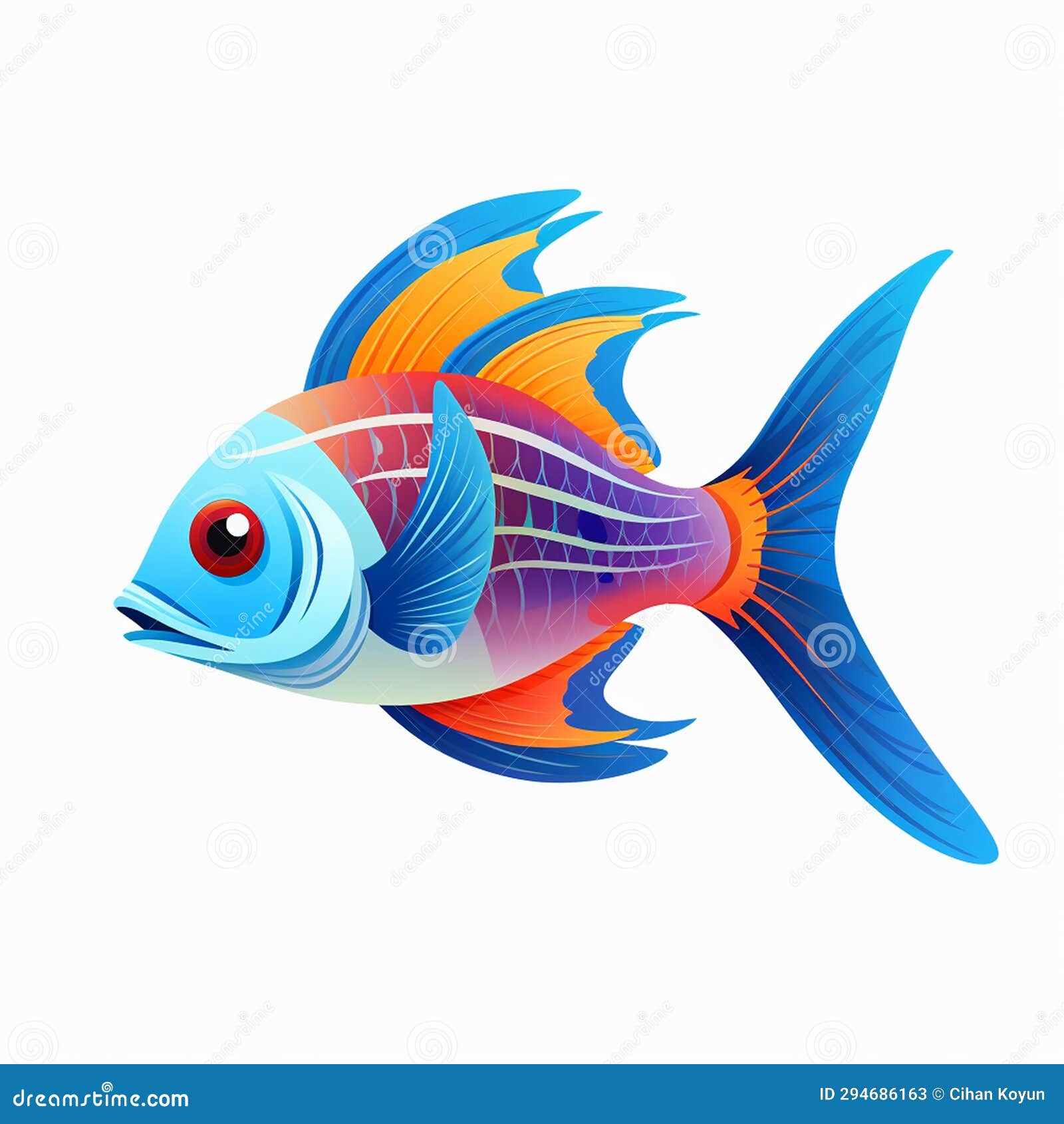 Oceanic Marvel Fish Illustration Stock Illustration - Illustration of ...