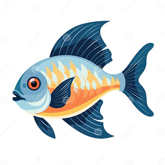 Oceanic Marvel Fish Illustration Stock Illustration - Illustration of ...