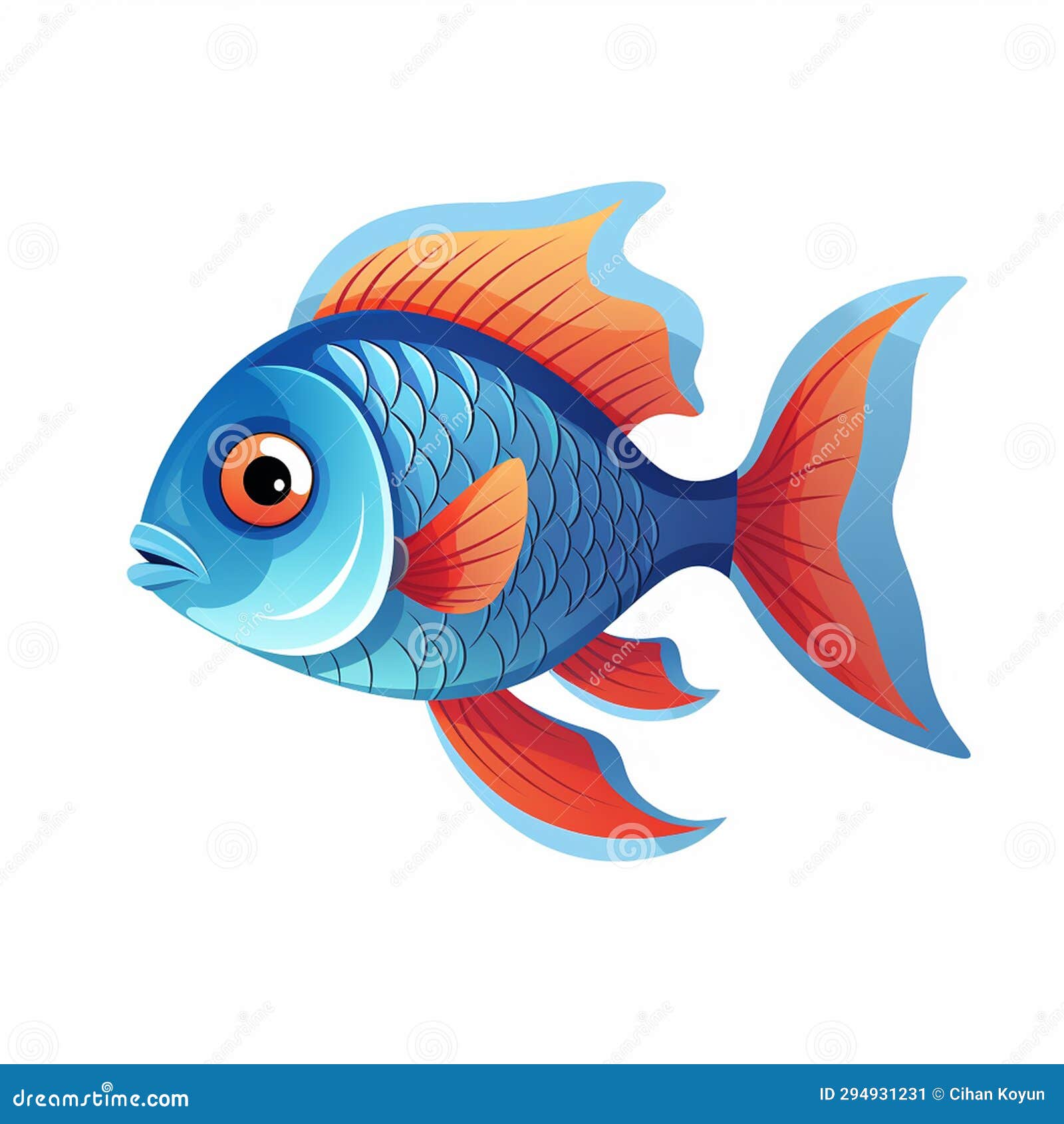 Oceanic Marvel Fish Illustration Stock Illustration - Illustration of ...