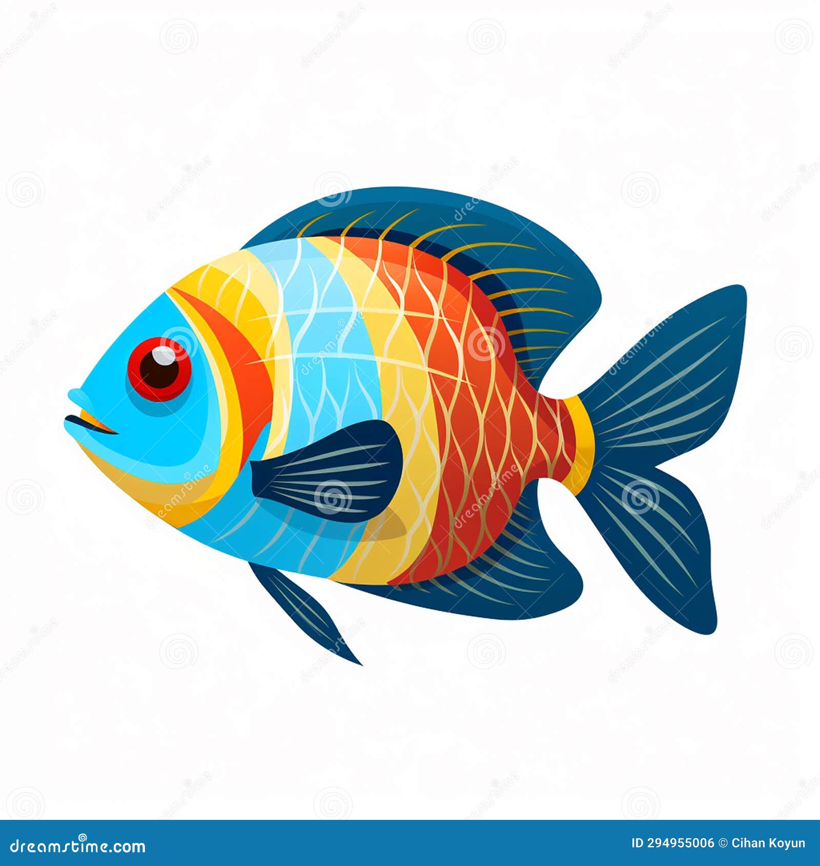 Oceanic Marvel Fish Illustration Stock Illustration - Illustration of ...