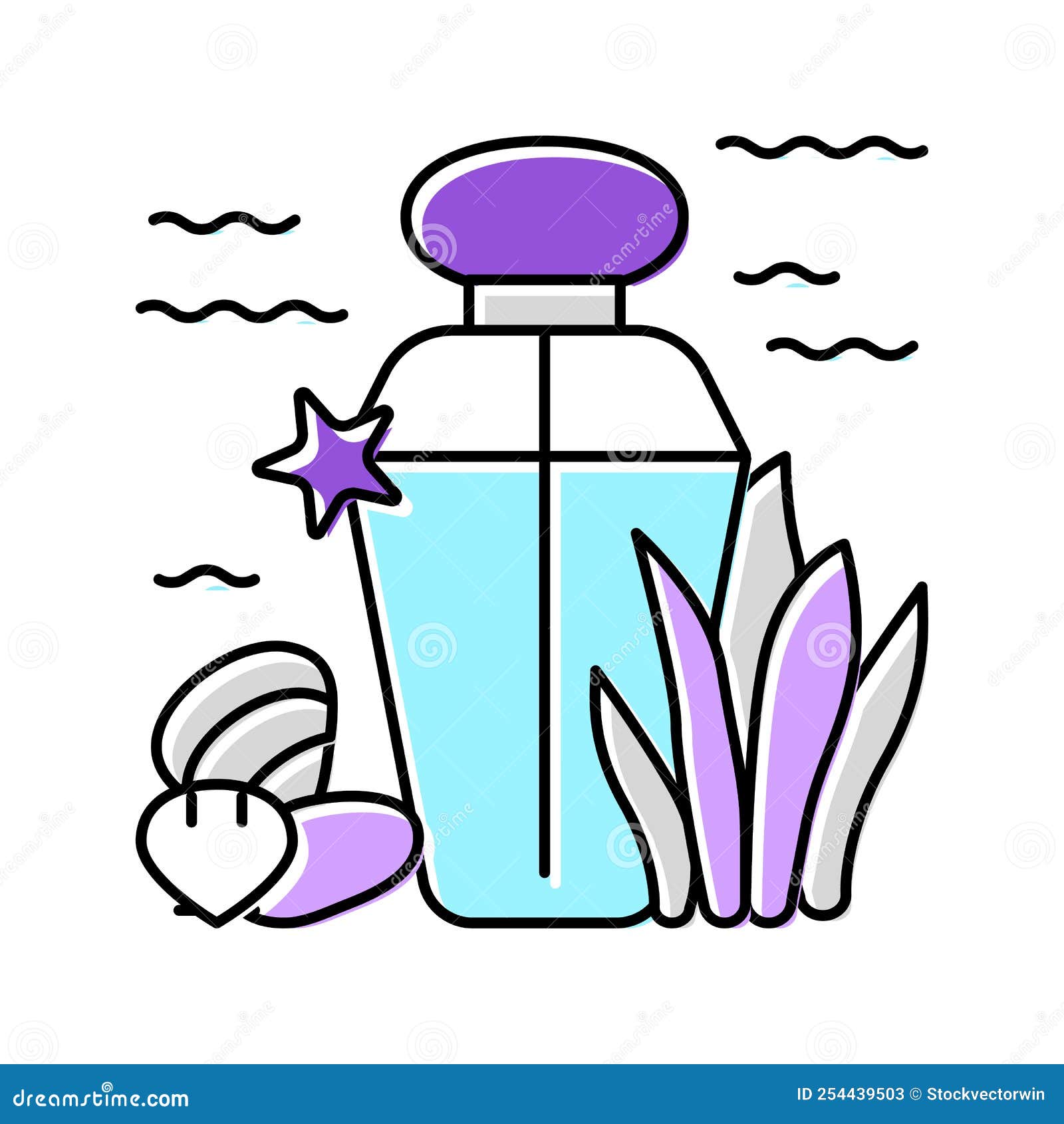 Oceanic Notes Perfume Color Icon Vector Illustration Stock Vector ...
