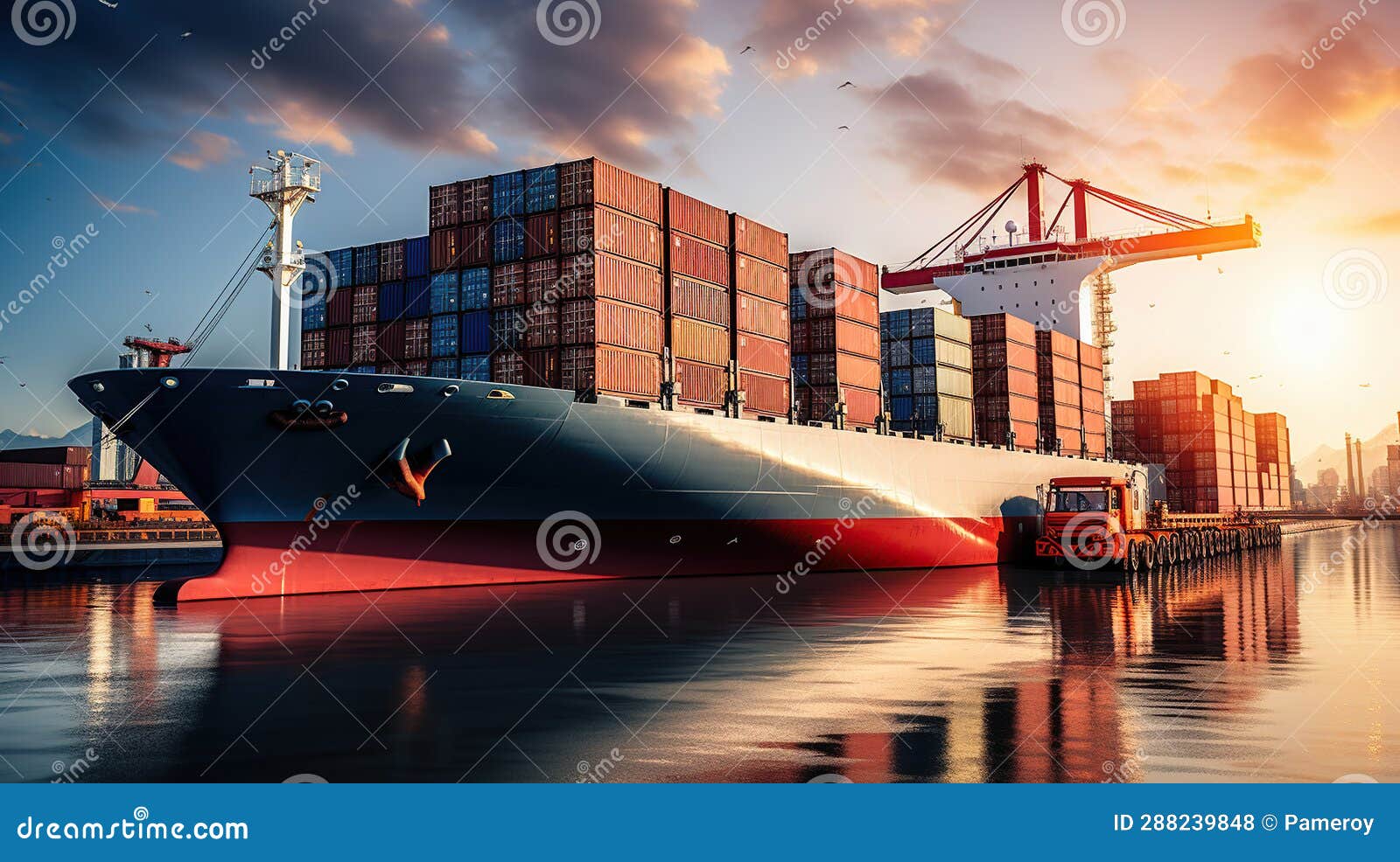 Oceanic Trade Routes, the Interplay of Cargo Ships, Containers, and ...
