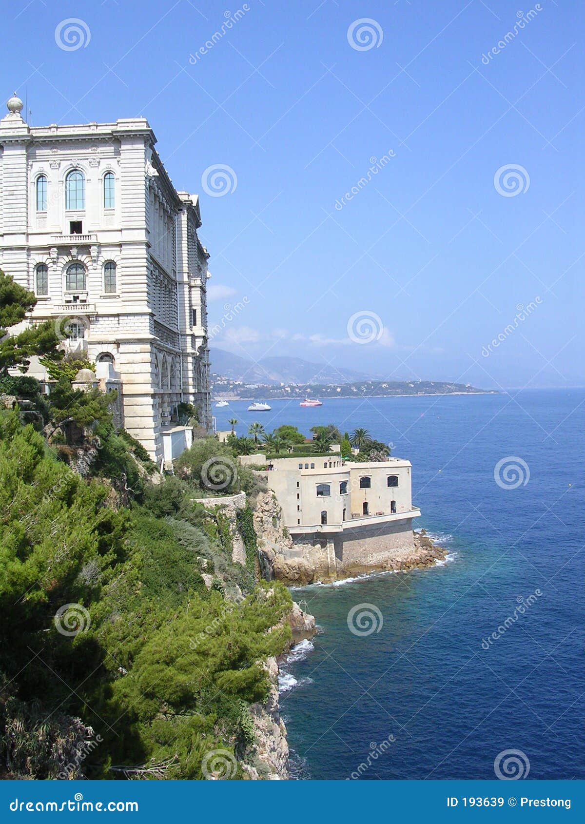 Oceanographic Institute, Monaco. Stock Image - Image of cliff, study ...