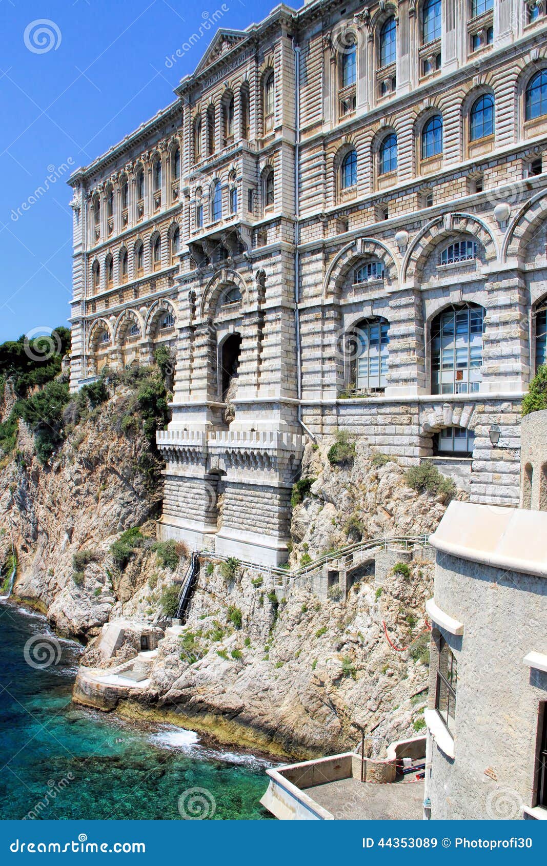 Oceanographic Museum In Monaco Stock Image - Image of aerial, marina ...