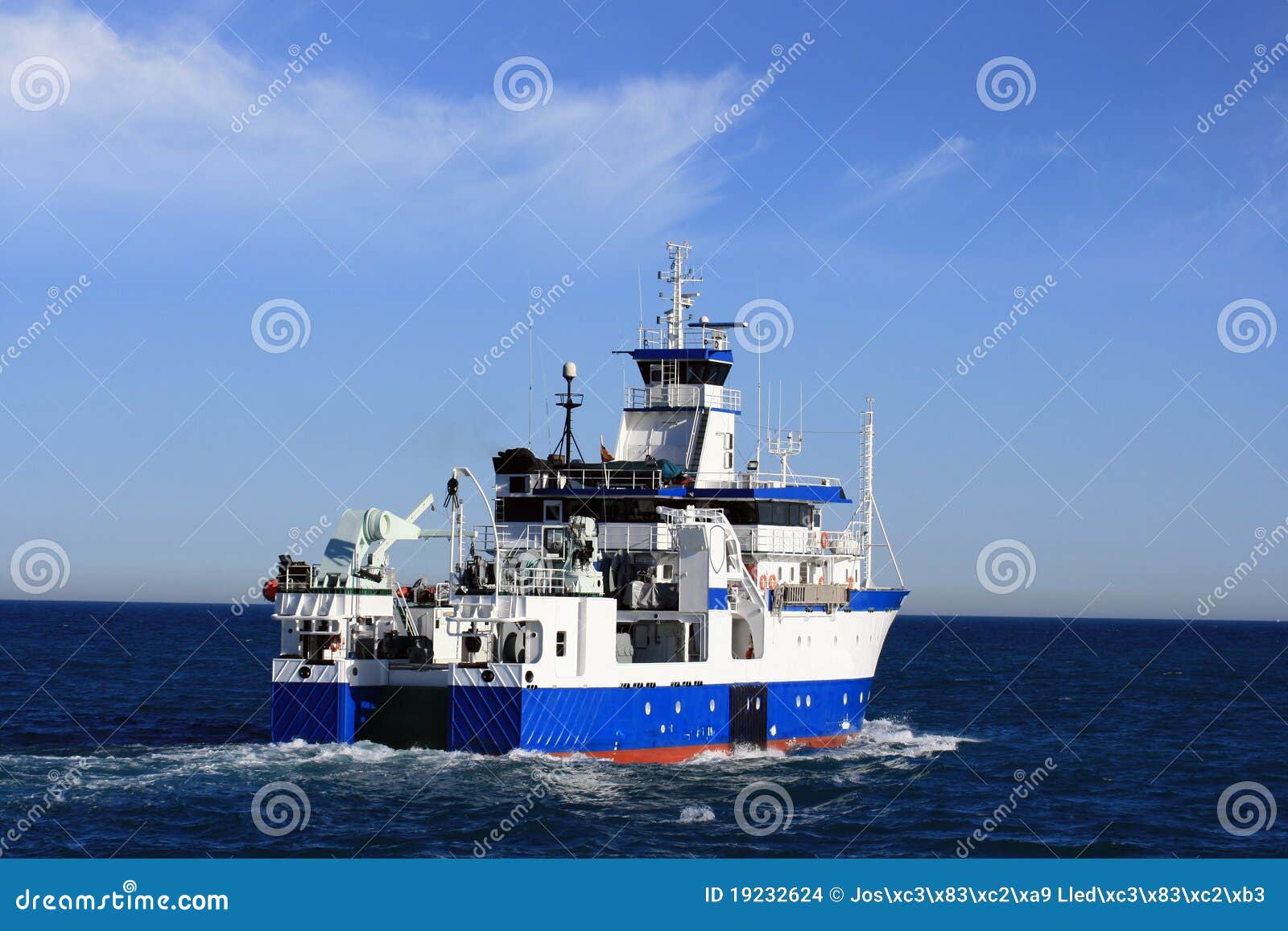 Oceanographic ship stock photo. Image of trip, coast - 19232624