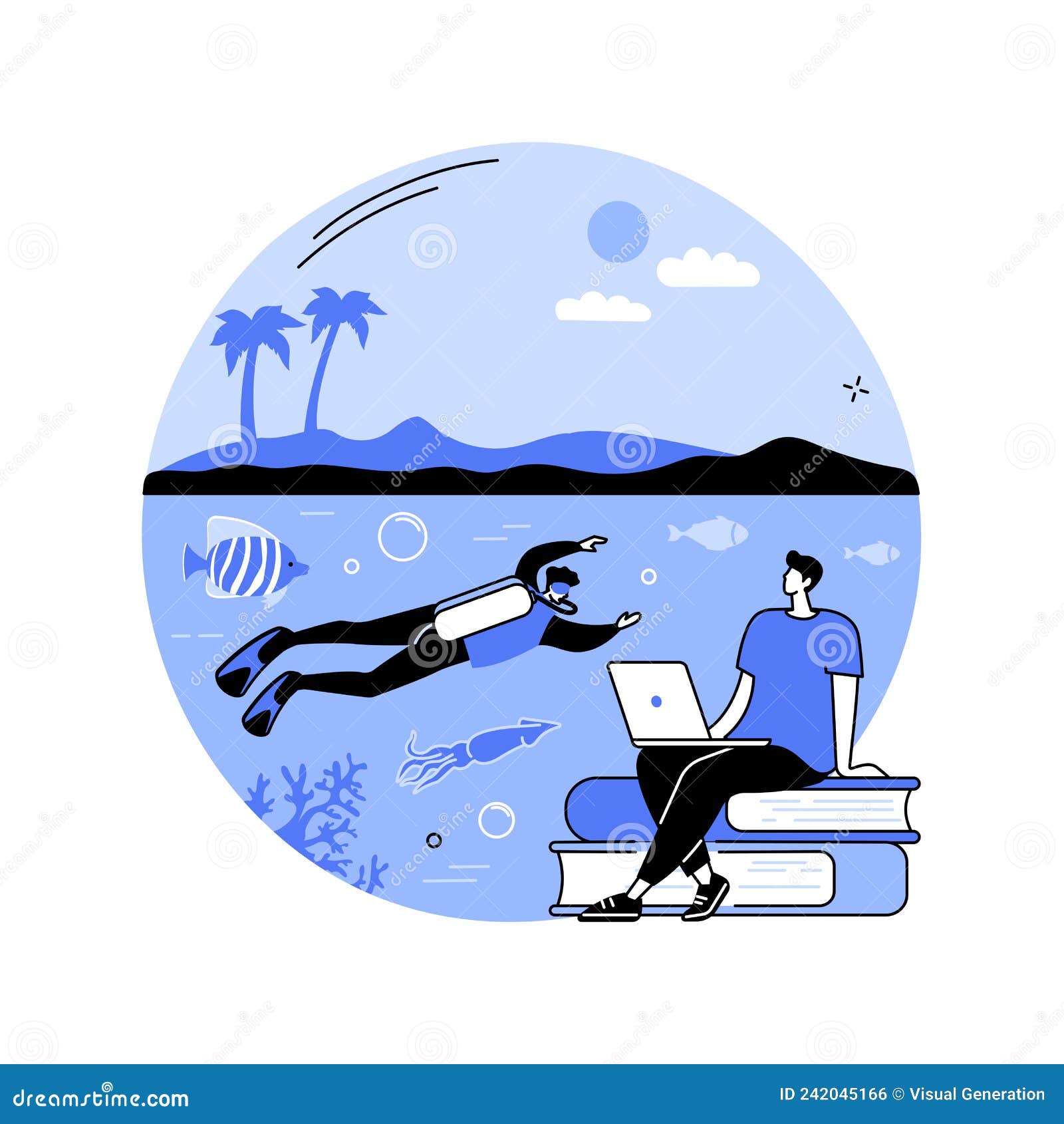 Oceanography Abstract Concept Vector Illustration. Stock Vector ...
