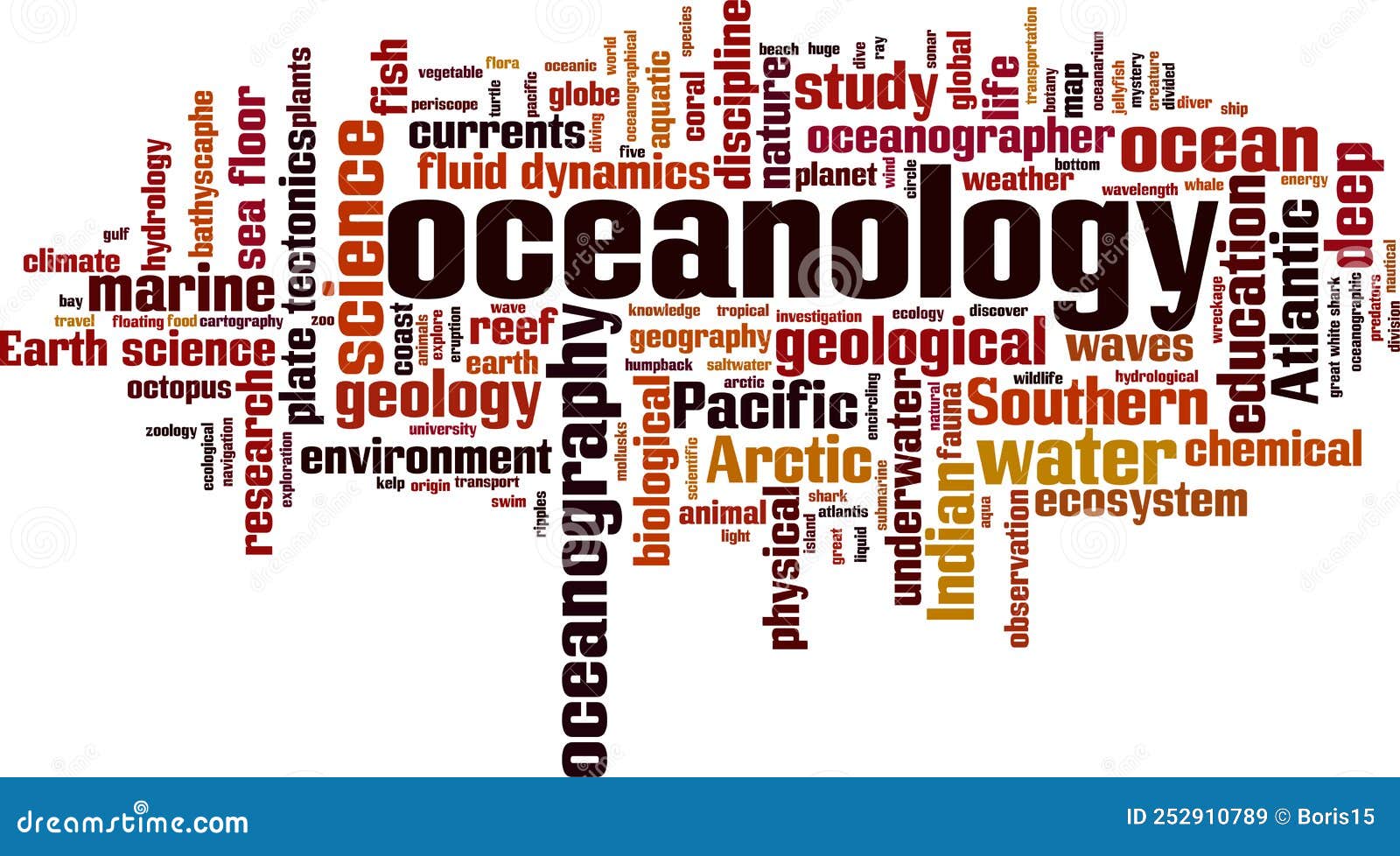 Word Oceanography. Vector Decorative Zentangle Object For Any Purpose ...