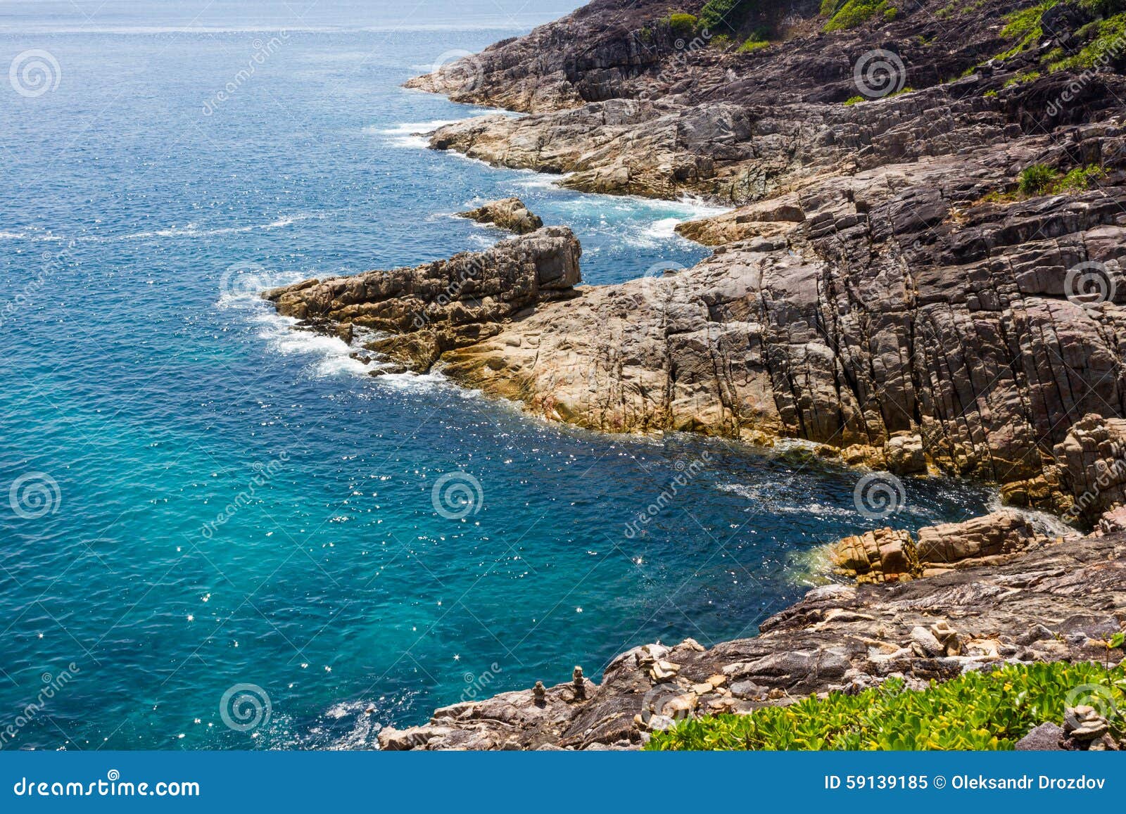 Oceans rocky coast stock image. Image of place, cliff - 59139185