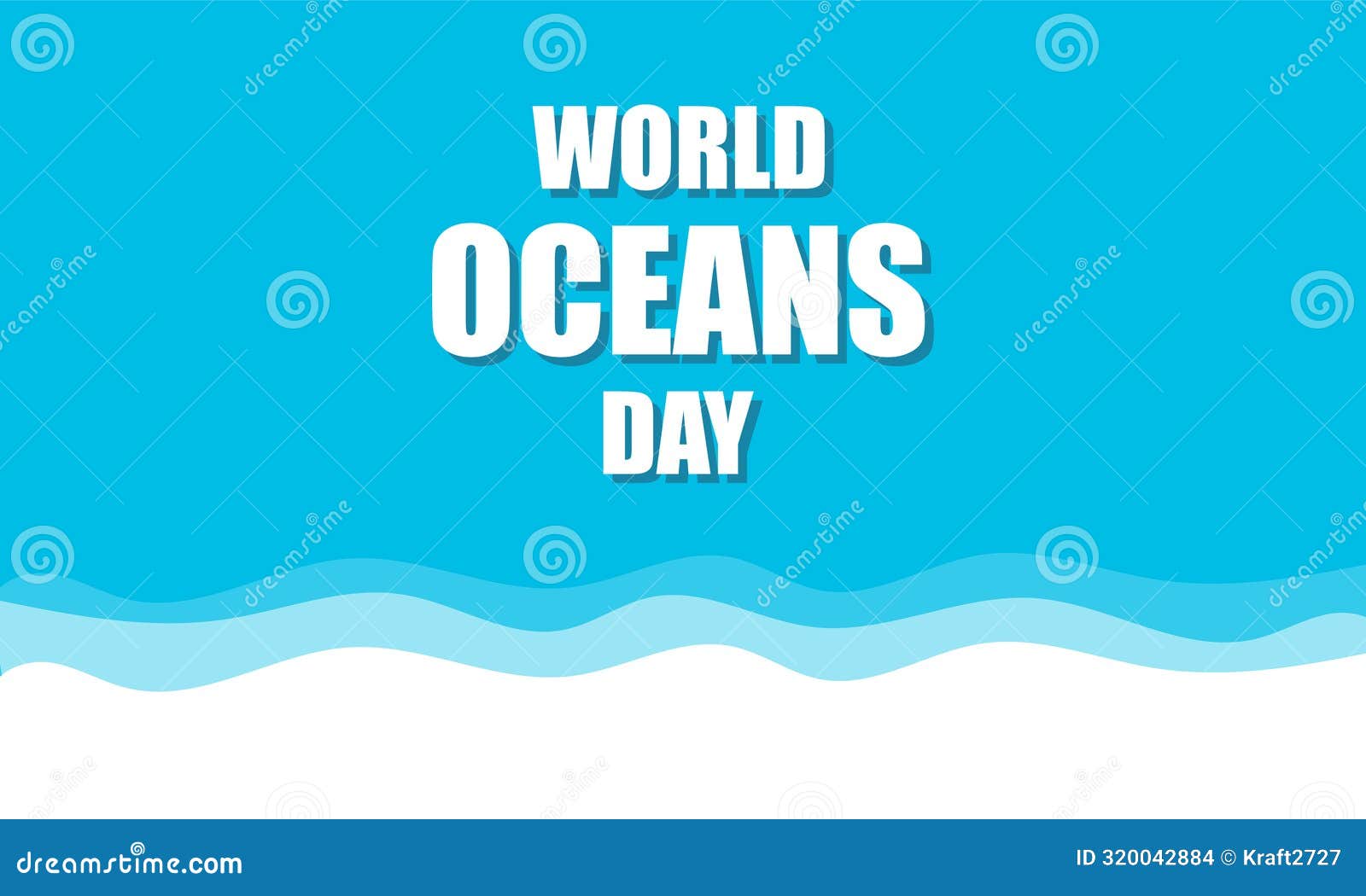 Oceans World Day Background Stock Vector - Illustration of aquatic ...