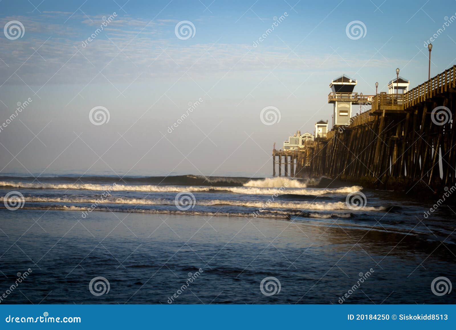 Oceanside Pier stock photo. Image of sunrise, ocean, beach - 20184250