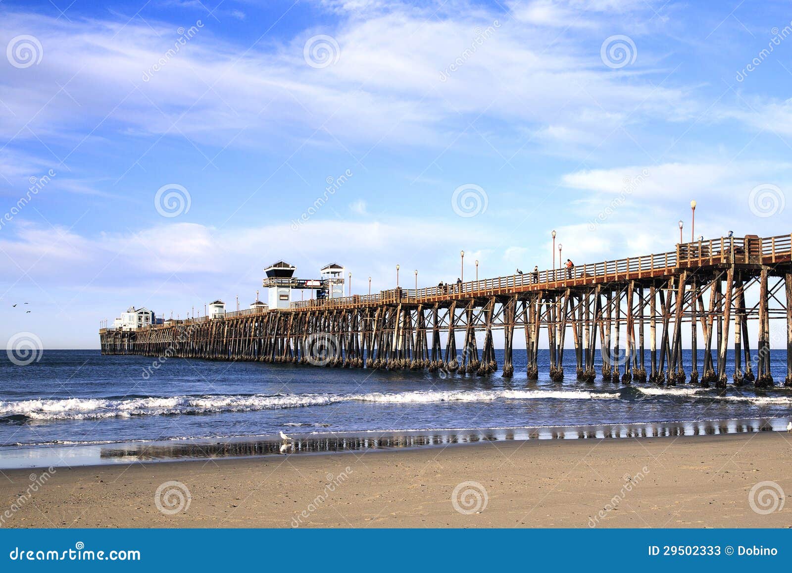 Oceanside Pier, Early Morning Stock Image - Image of beach, morning ...