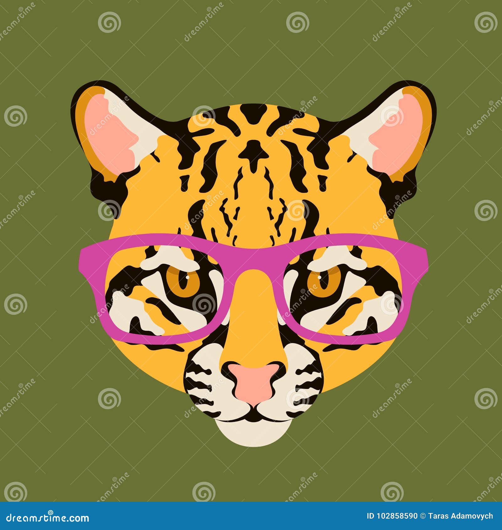 Ocelot - Vector Illustration Sketch Hand Drawn With Black Lines ...