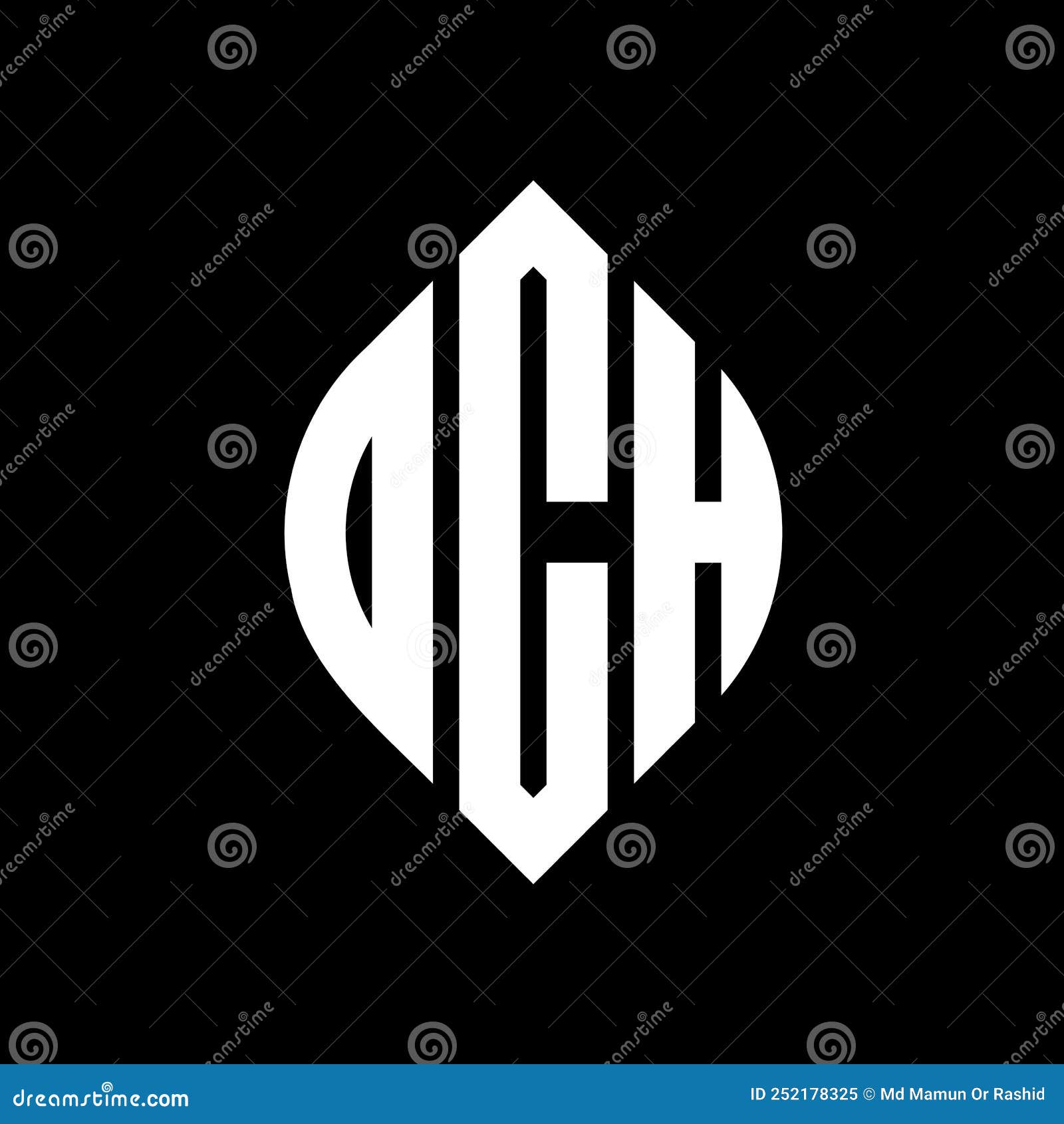 OCH Circle Letter Logo Design With Circle And Ellipse Shape. OCH ...