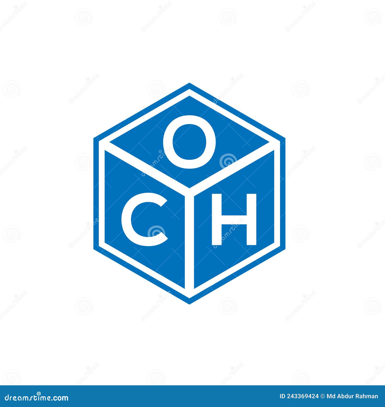 OCH Letter Logo Design On Black Background. OCH Creative Initials ...