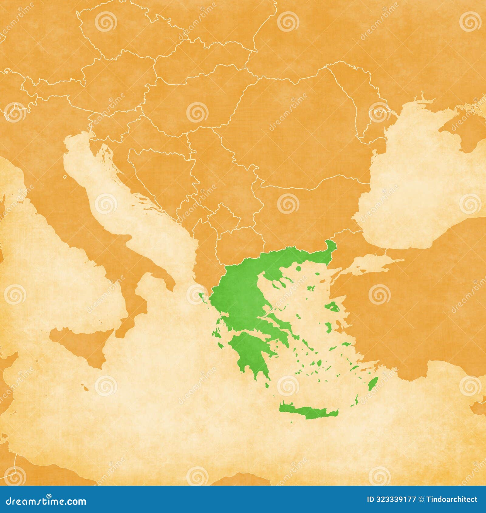 Map Of Balkans - Greece And Bulgaria Stock Image | CartoonDealer.com ...
