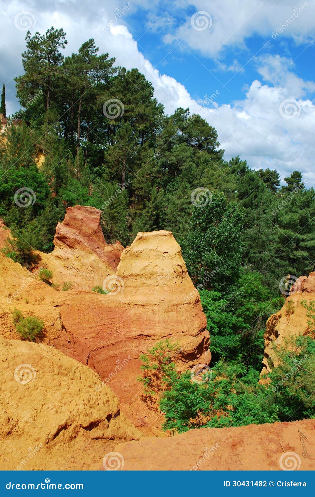 Ocher in Roussillon stock photo. Image of footpath, outdoor - 30431482