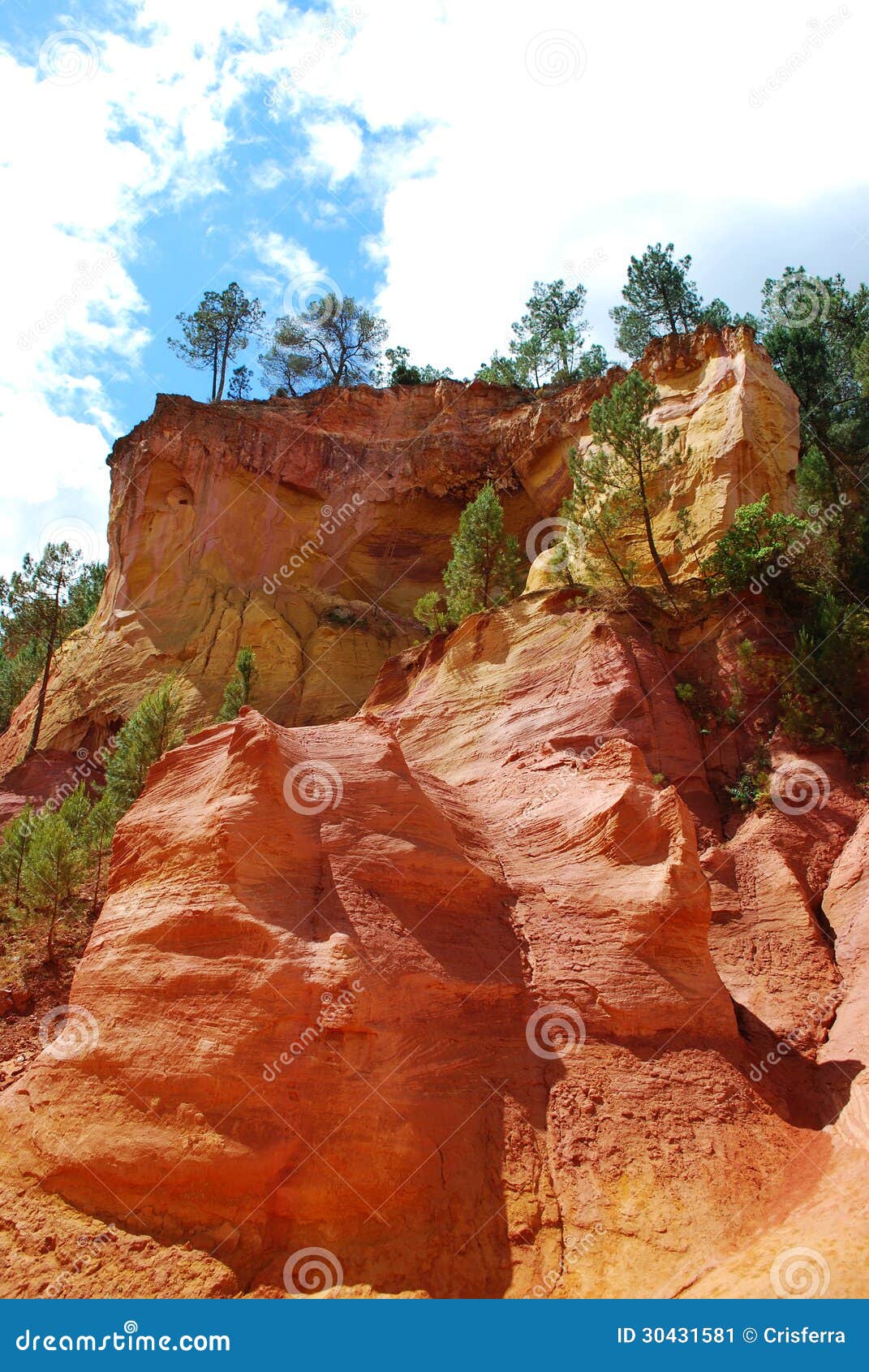 Ocher in Roussillon stock image. Image of canyon, provence - 30431581