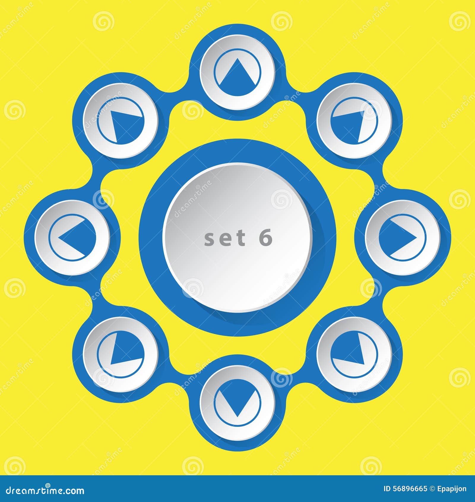 Ocho Iconos - Con Las Flechas Ilustración del Vector - Ilustración de ...