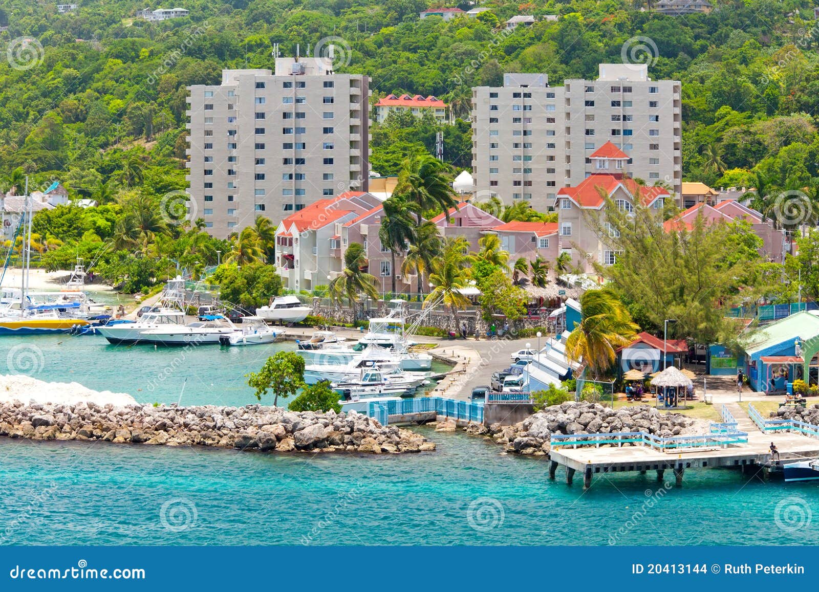 Ocho Rios, Jamaica stock photo. Image of center, skies - 20413144