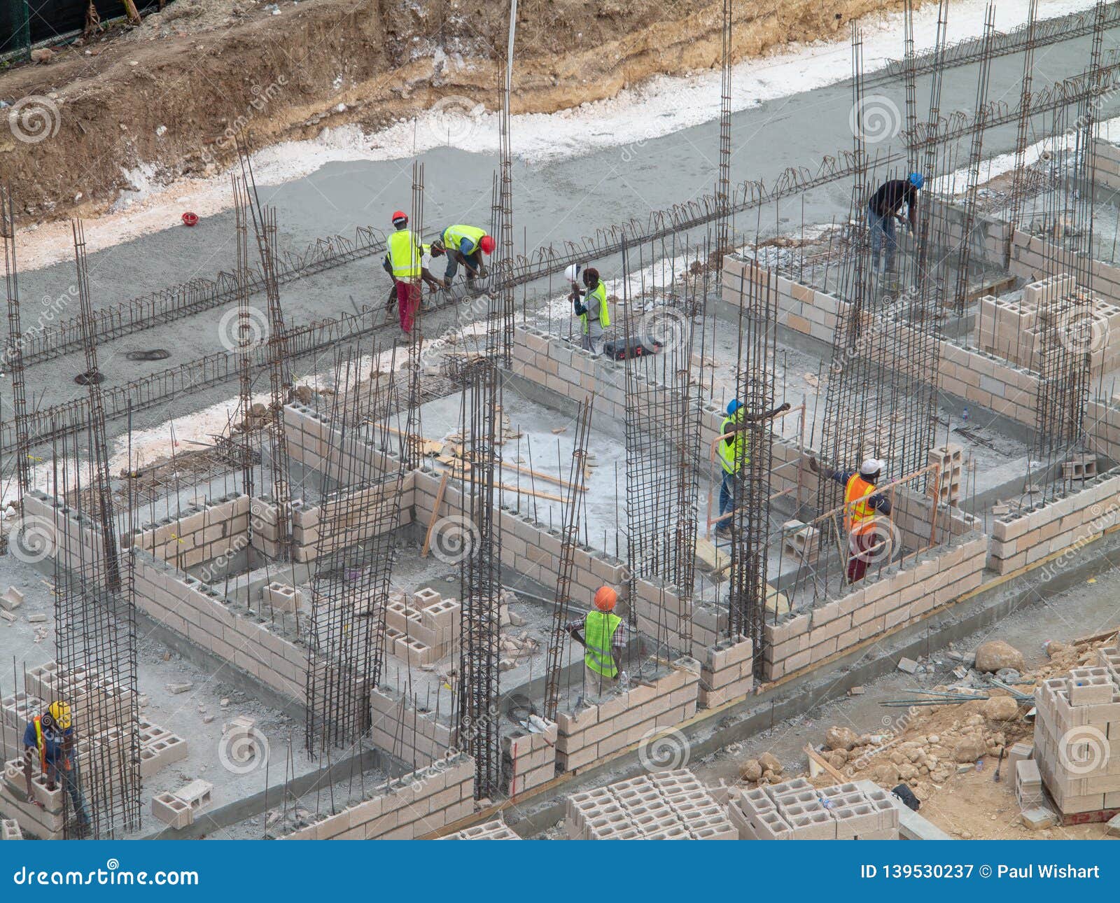 Digging Foundations For A New Building Editorial Image | CartoonDealer ...