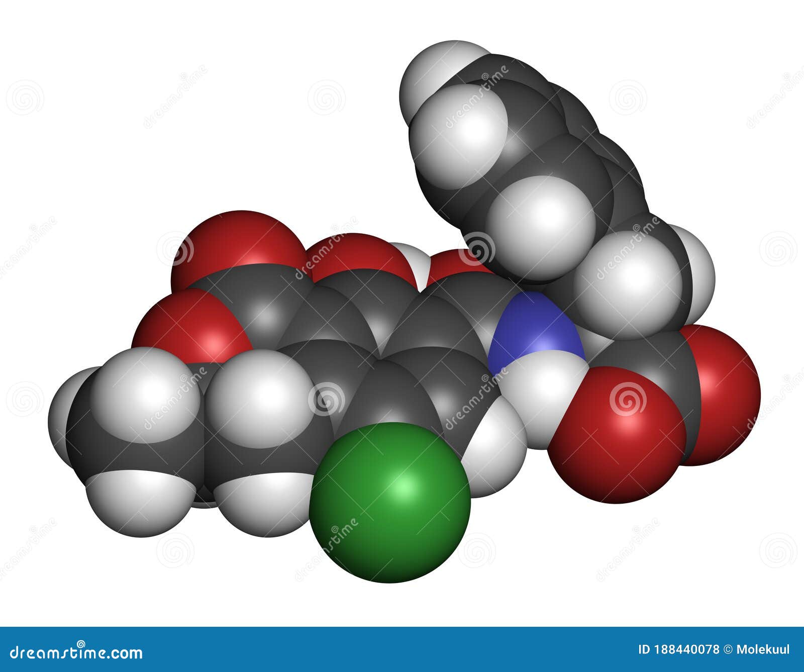 Ochratoxin A Mycotoxin Molecule. Skeletal Formula. Chemical Structure ...