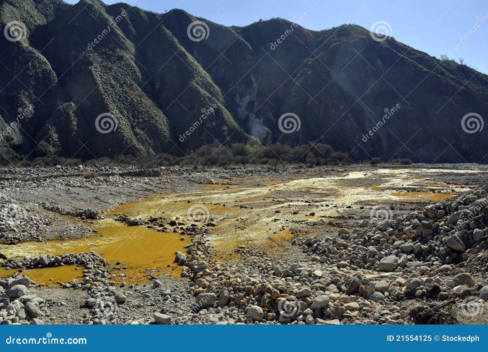 Ochre rivers stock image. Image of geologic, river, sunset - 21554125