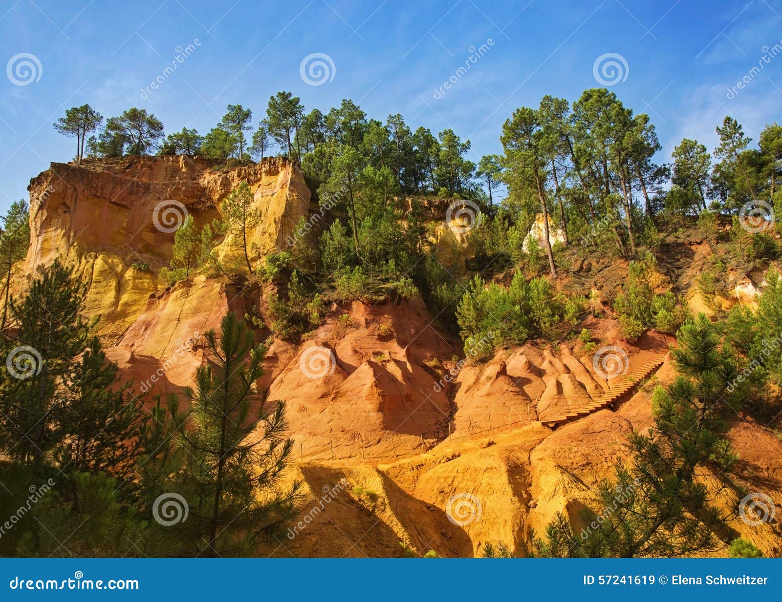 Ochre rocks stock image. Image of commune, colorado, provence - 57241619