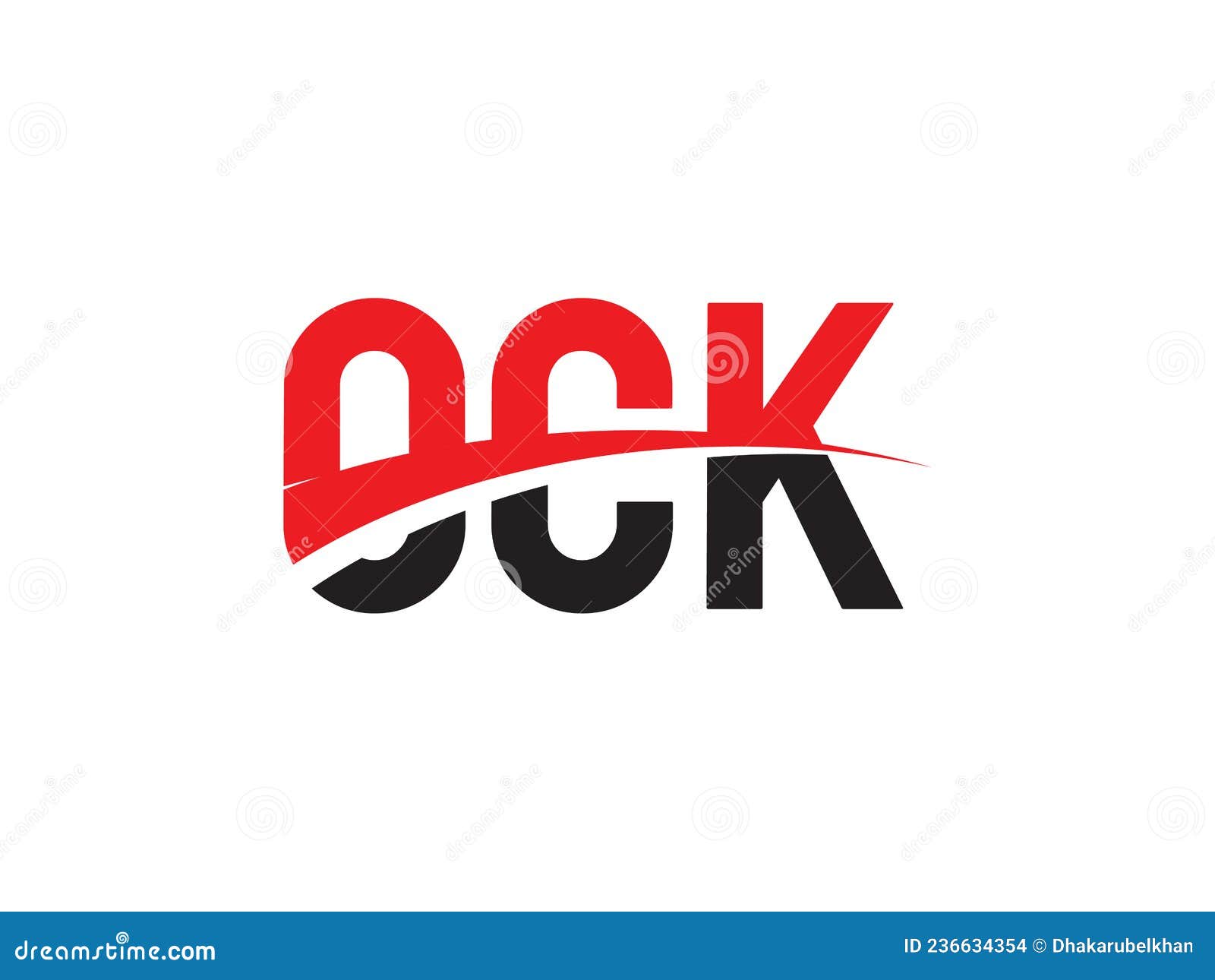 OCK Letter Initial Logo Design Vector Illustration Stock Vector ...