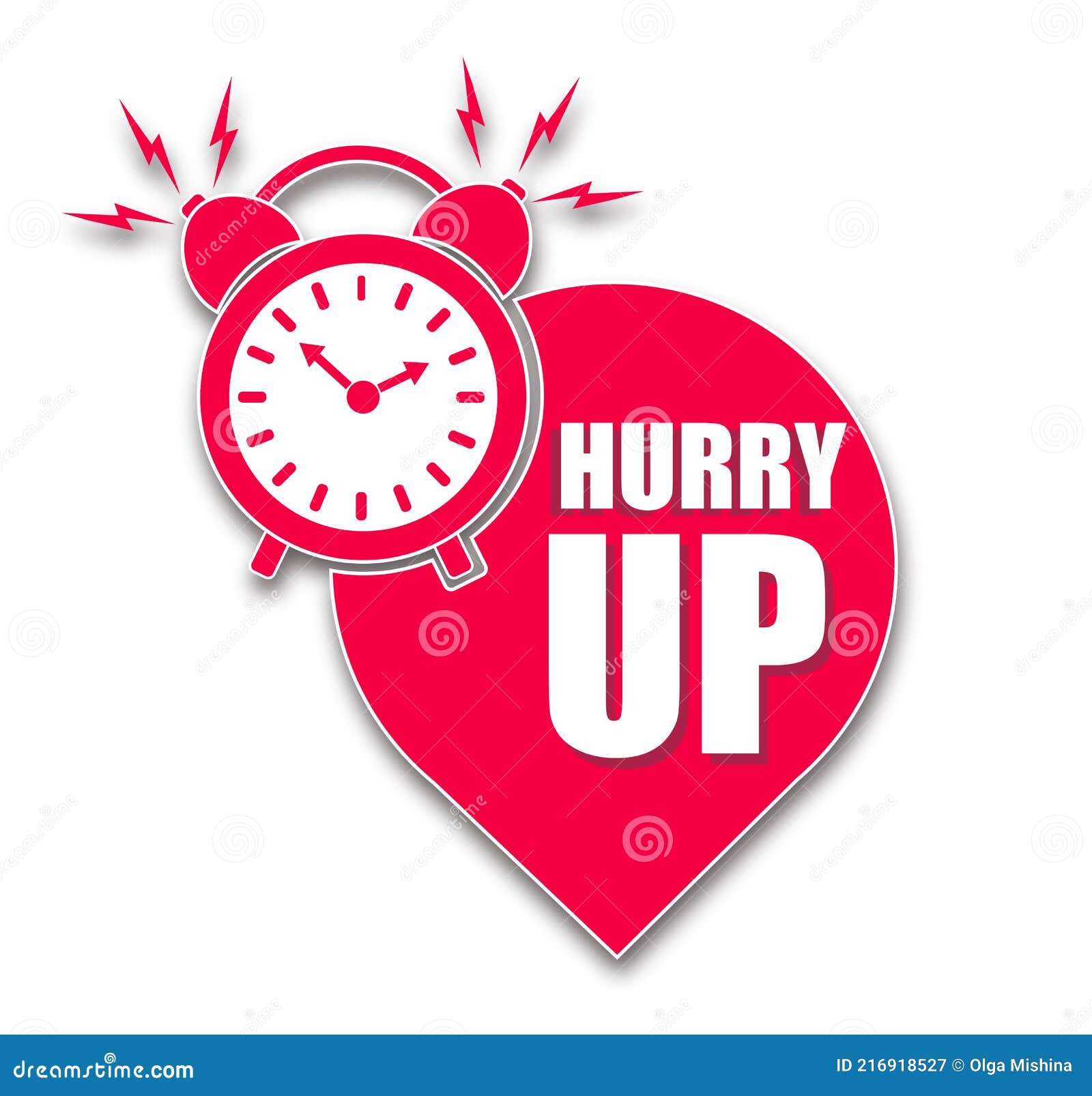 Hurry Up Label with Watch Icon, Vector Illustration Stock Vector ...