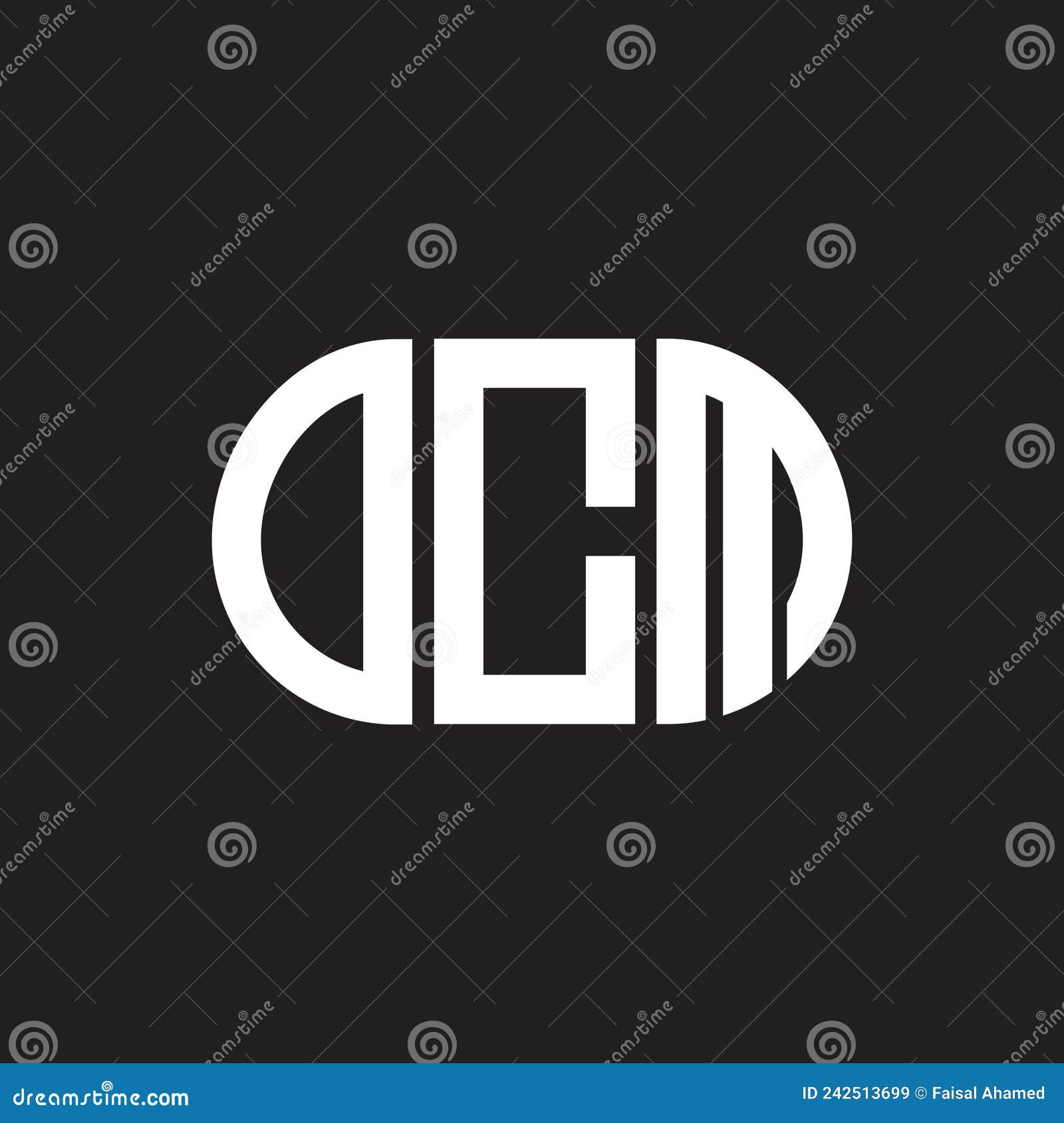 OCM Letter Logo Design On Black Background. OCM Creative Initials ...