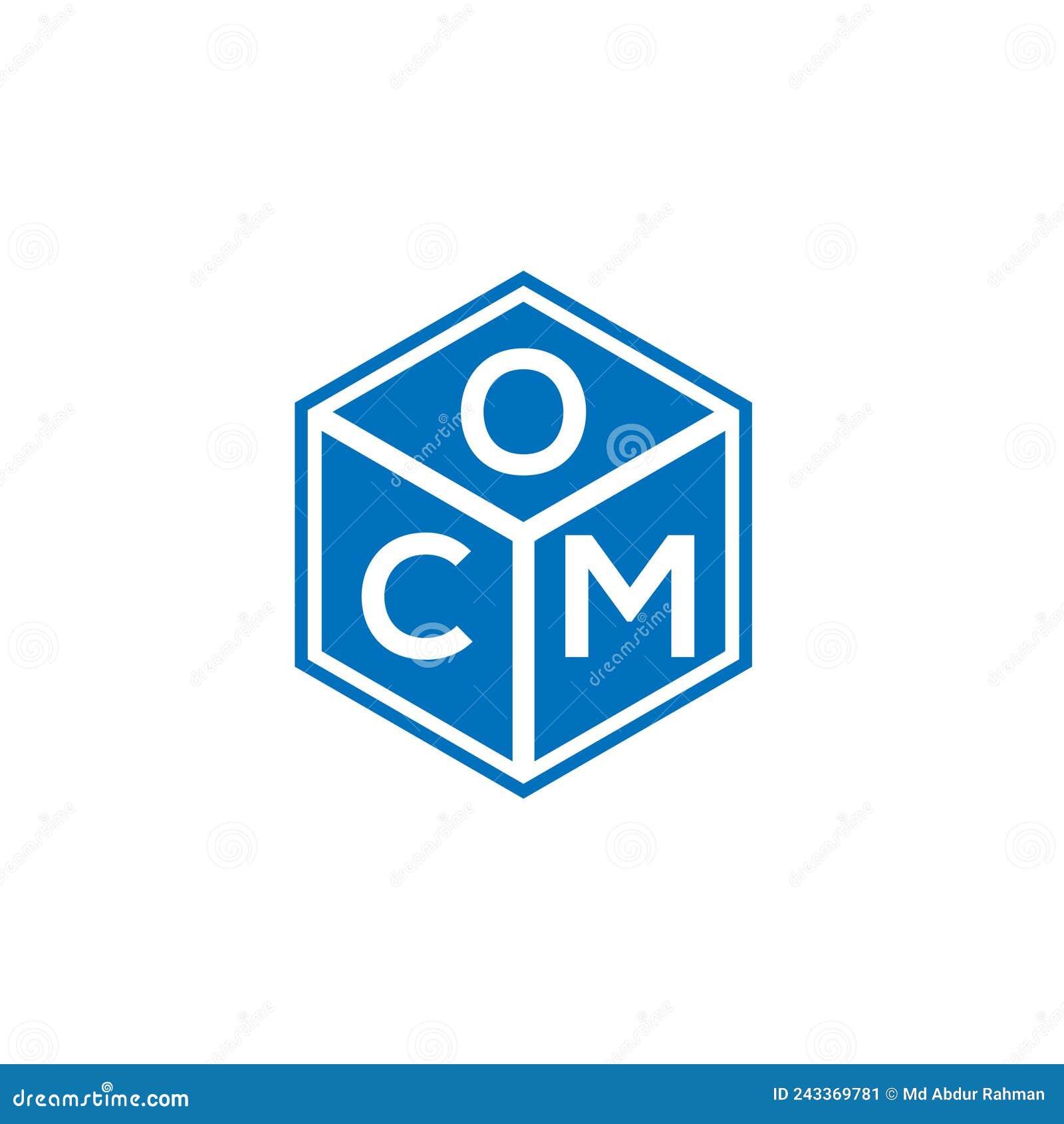 OCM Letter Logo Design On Black Background. OCM Creative Initials ...