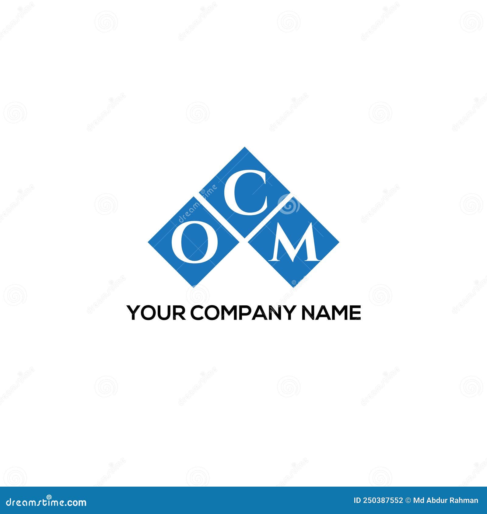 OCM Letter Logo Design On BLACK Background. OCM Creative Initials ...