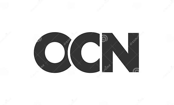 OCN Logo Design Template with Strong and Modern Bold Text. Initial ...