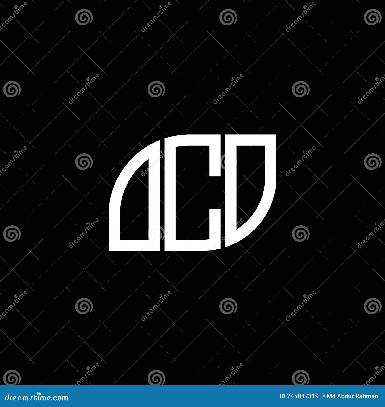 OCO Letter Logo Design on BLACK Background. OCO Creative Initials ...
