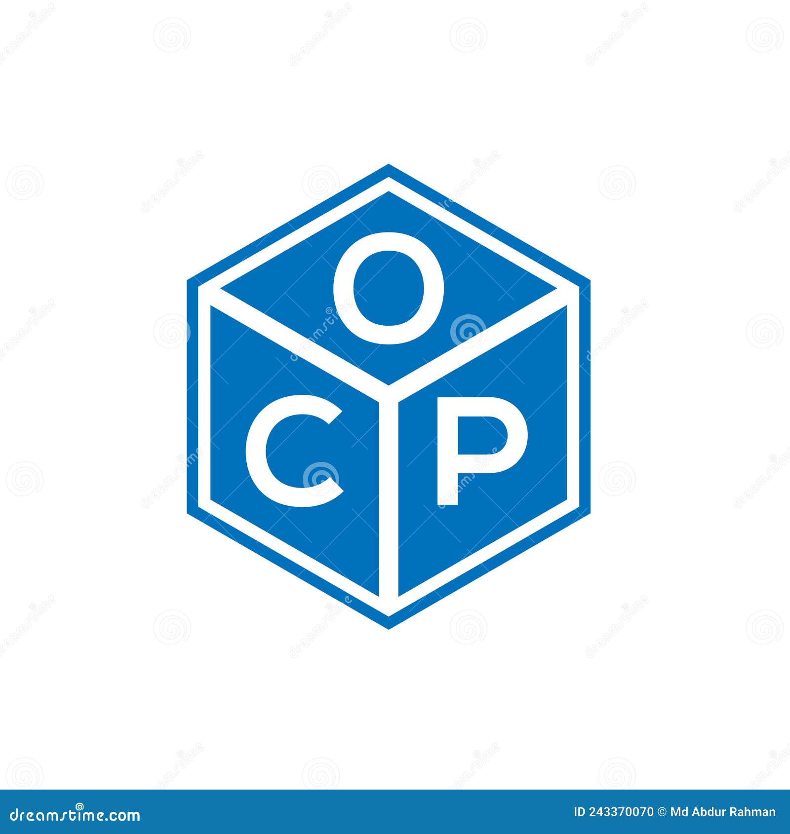 OCP Letter Logo Design on Black Background. OCP Creative Initials ...