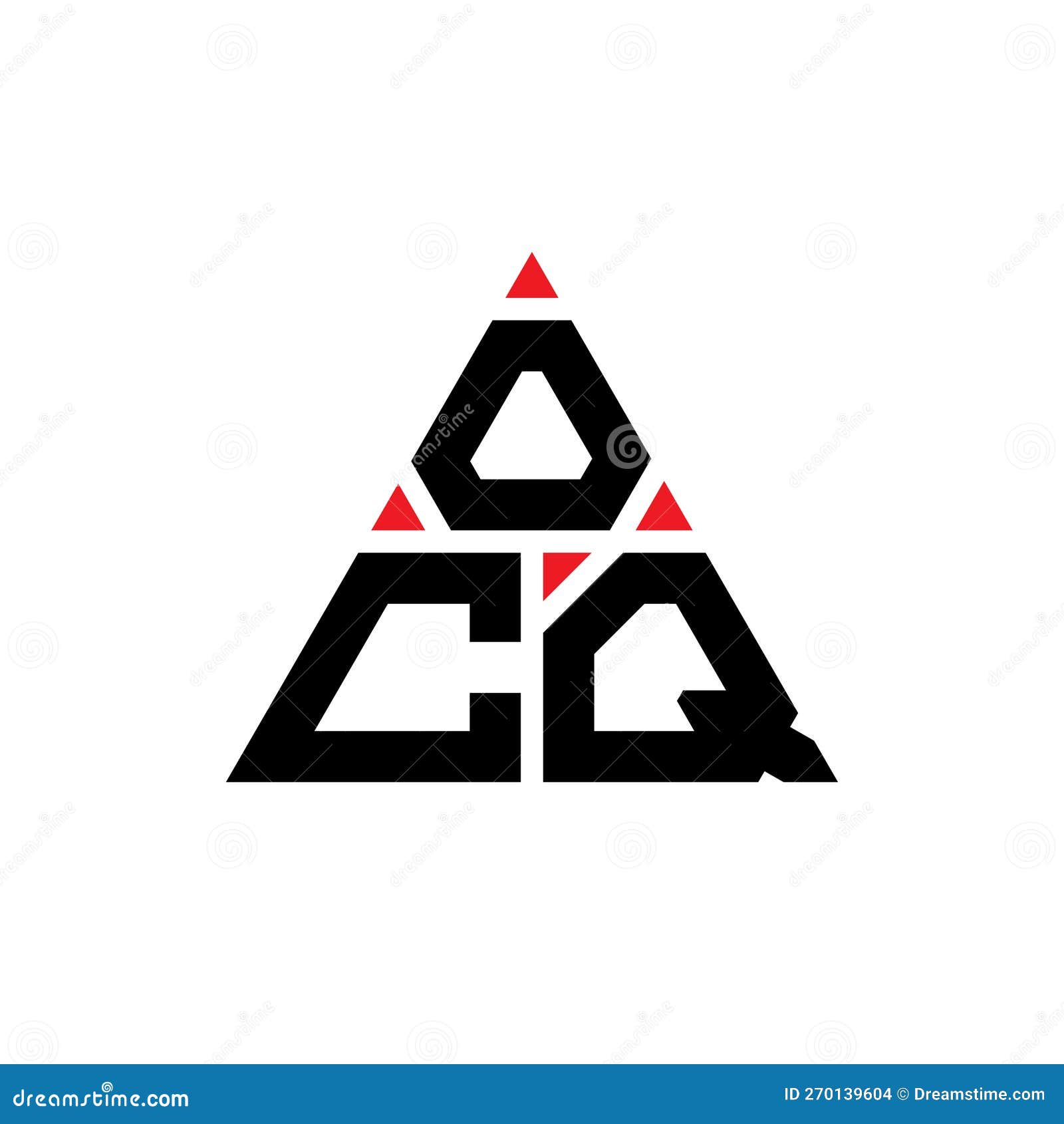OCQ Triangle Letter Logo Design with Triangle Shape. OCQ Triangle Logo ...