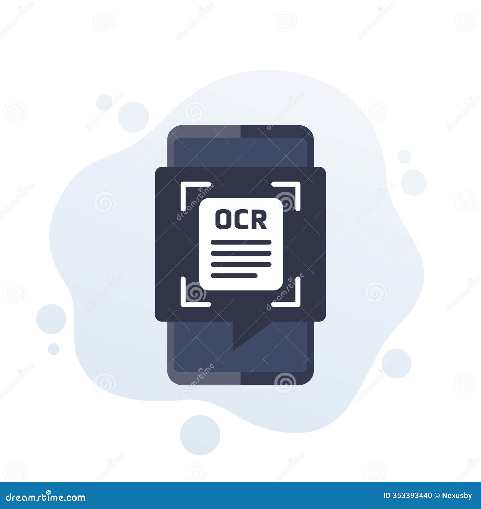 OCR, Optical Character Recognition App Icon Vector Illustration ... OCR, Optical Character Recognition App Icon Vector Illustration ...