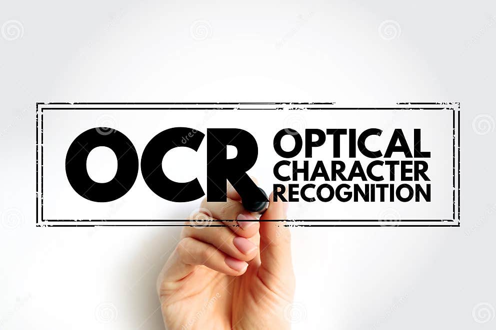 OCR - Optical Character Recognition is the Process that Converts an ...