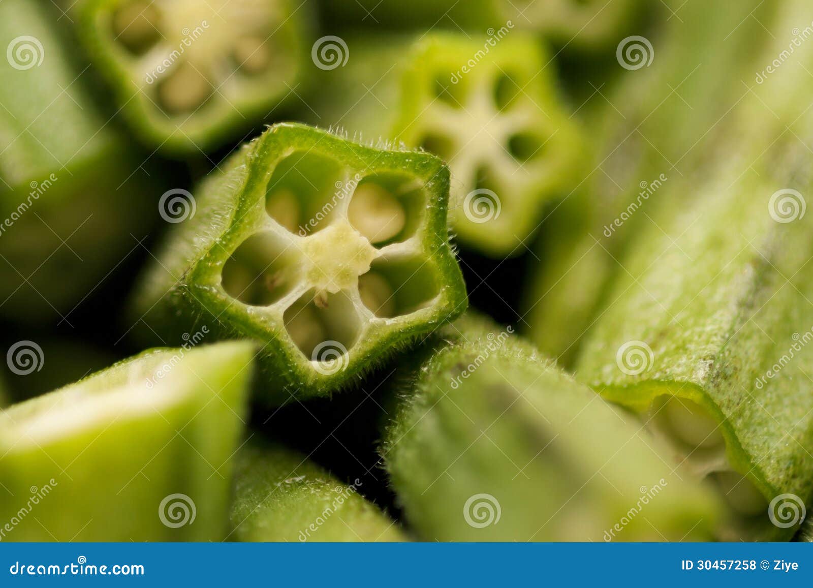 Ocra foto de archivo. Imagen de macro, alimento, verde - 30457258