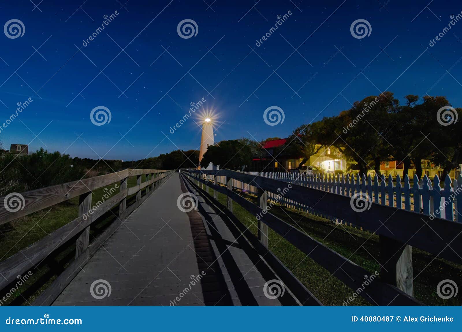 Ocracoke island at night stock image. Image of alpenglow - 40080487