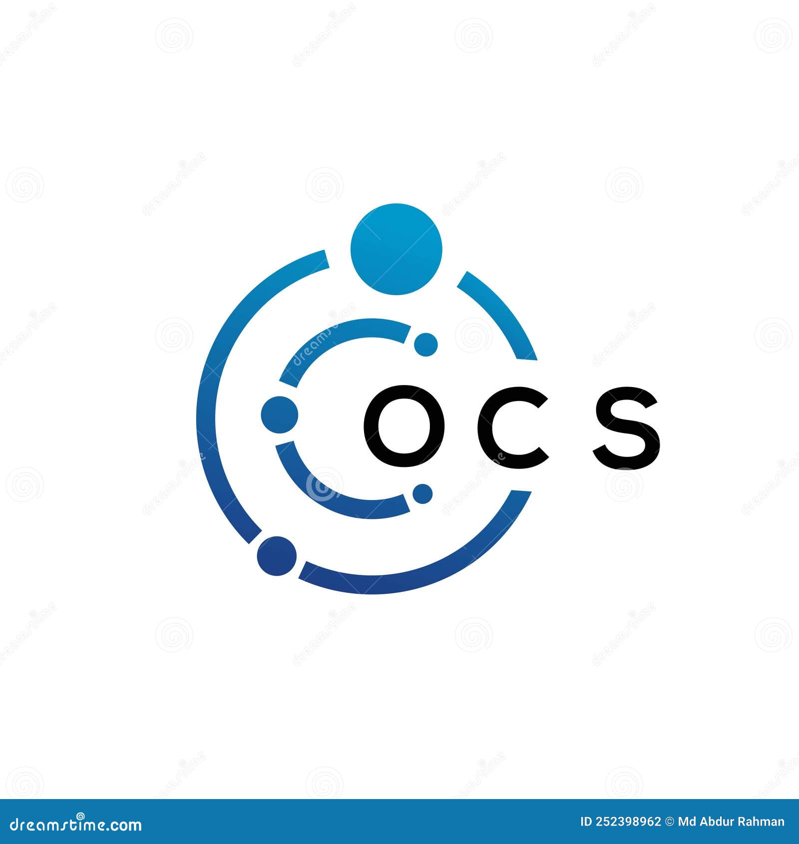 OCS Letter Technology Logo Design On White Background. OCS Creative ...