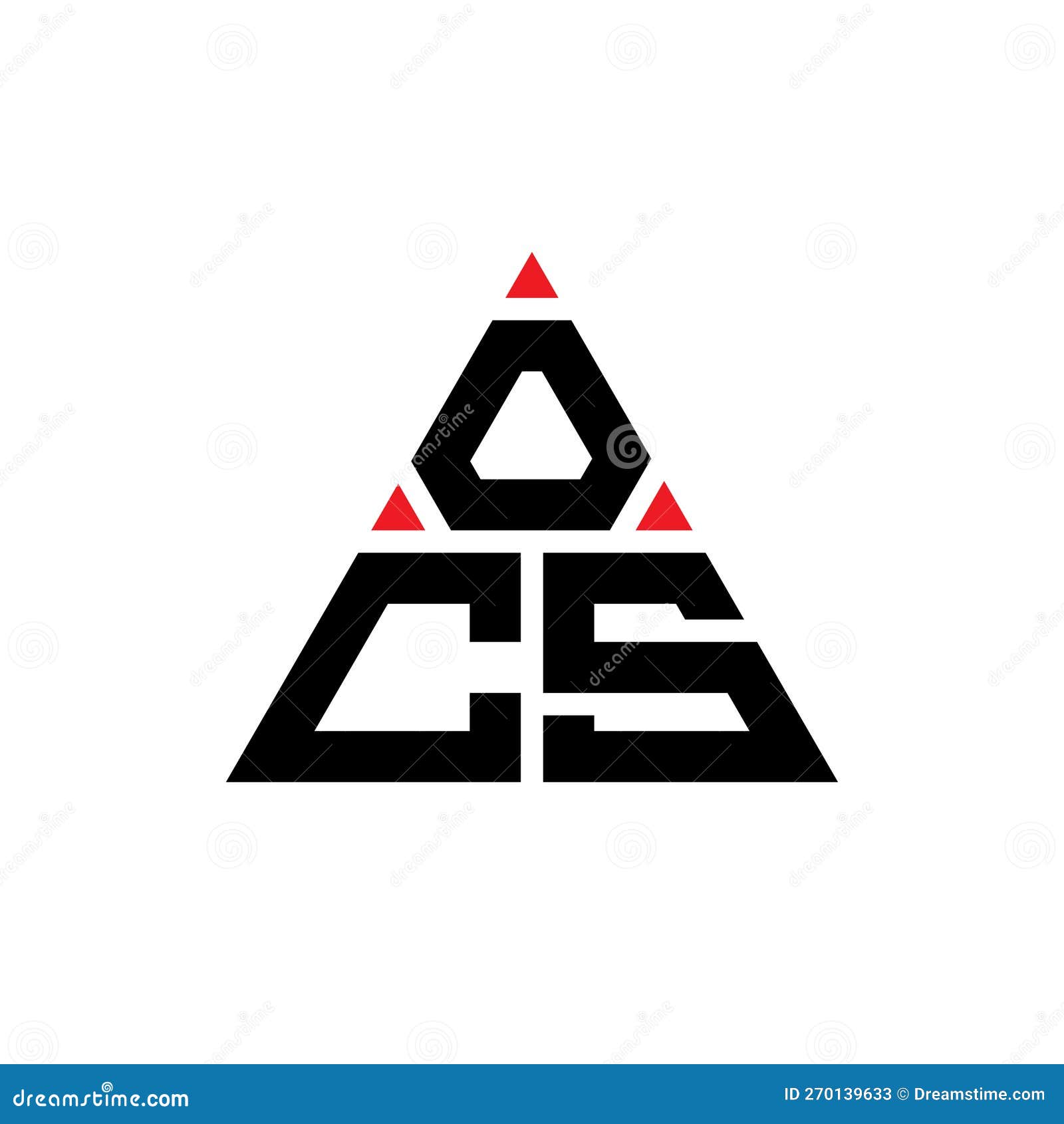 OCS Triangle Letter Logo Design with Triangle Shape. OCS Triangle Logo ...