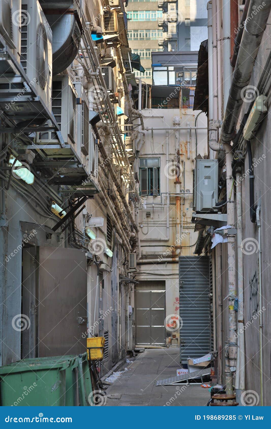10 Oct 2020 the Alley between of Residential Building, Hk Stock Image ...